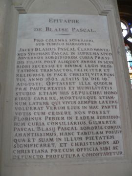 PASCAL Blaise - Tombes Sépultures dans les cimetières et autres lieux