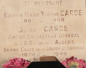 CARDE Jules - Tombes Sépultures dans les cimetières et autres lieux